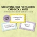 50 Mini Affirmations for Kids Card Deck in Butterflies Kid's Lunch Box ...