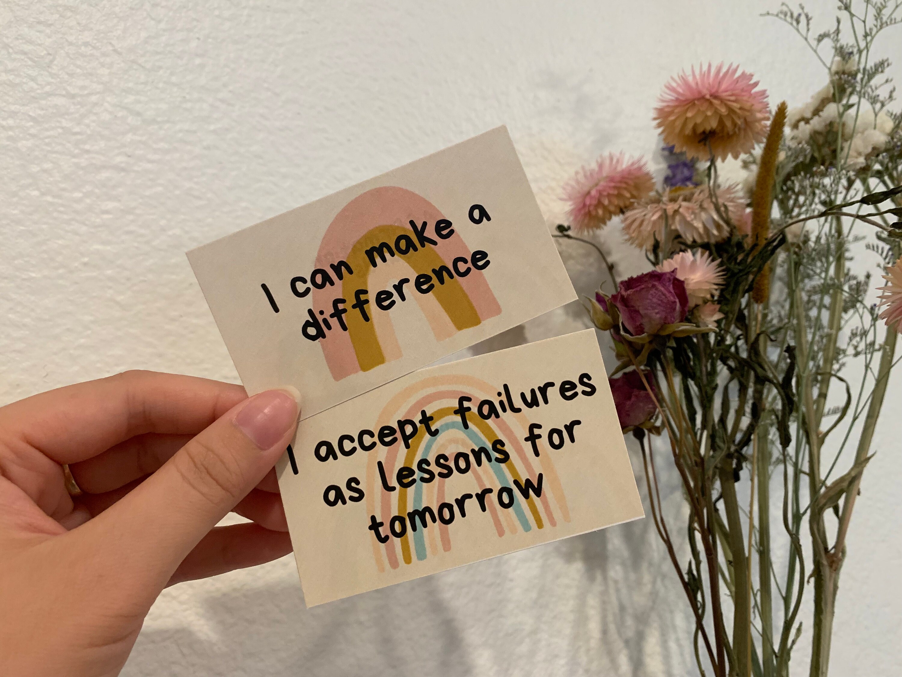 50 Mini Affirmations for Kids Card Deck in BOHO RAINBOW - Etsy