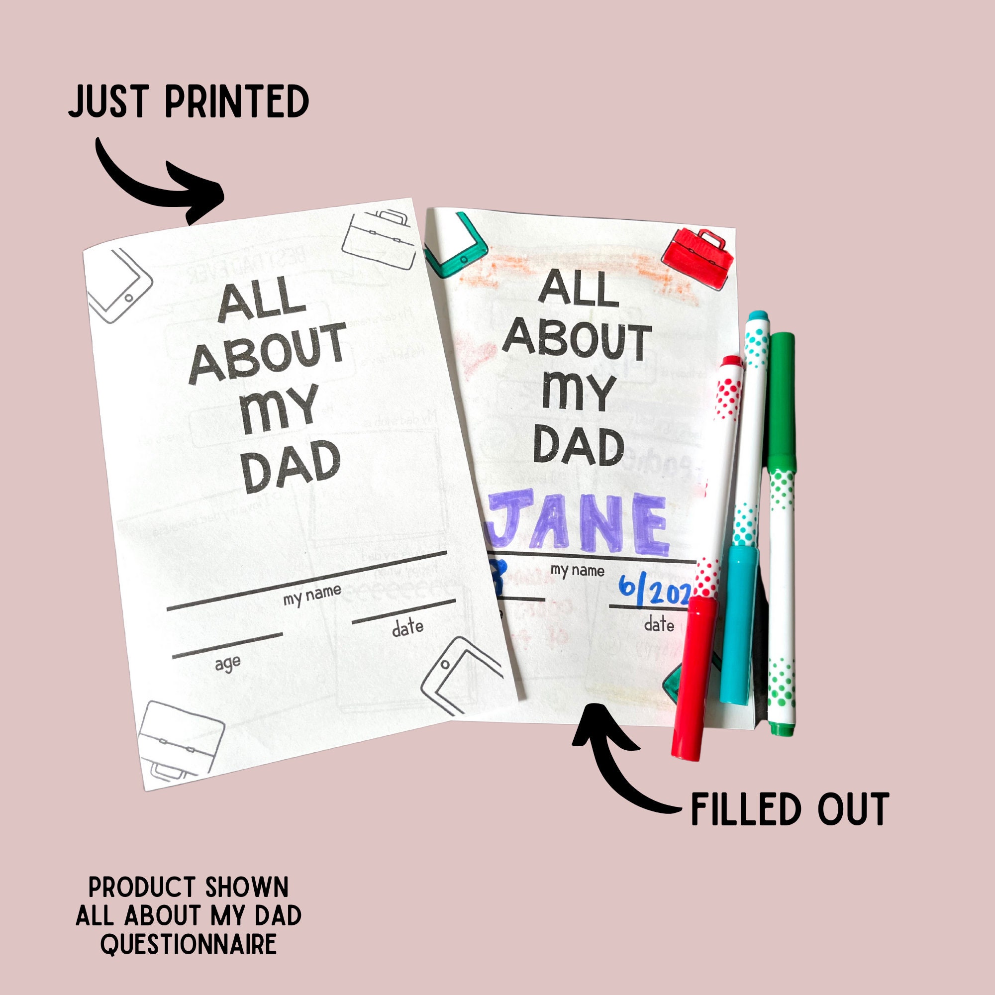 All About My Family Questionnaire Card All About Mom, All About Dad ...