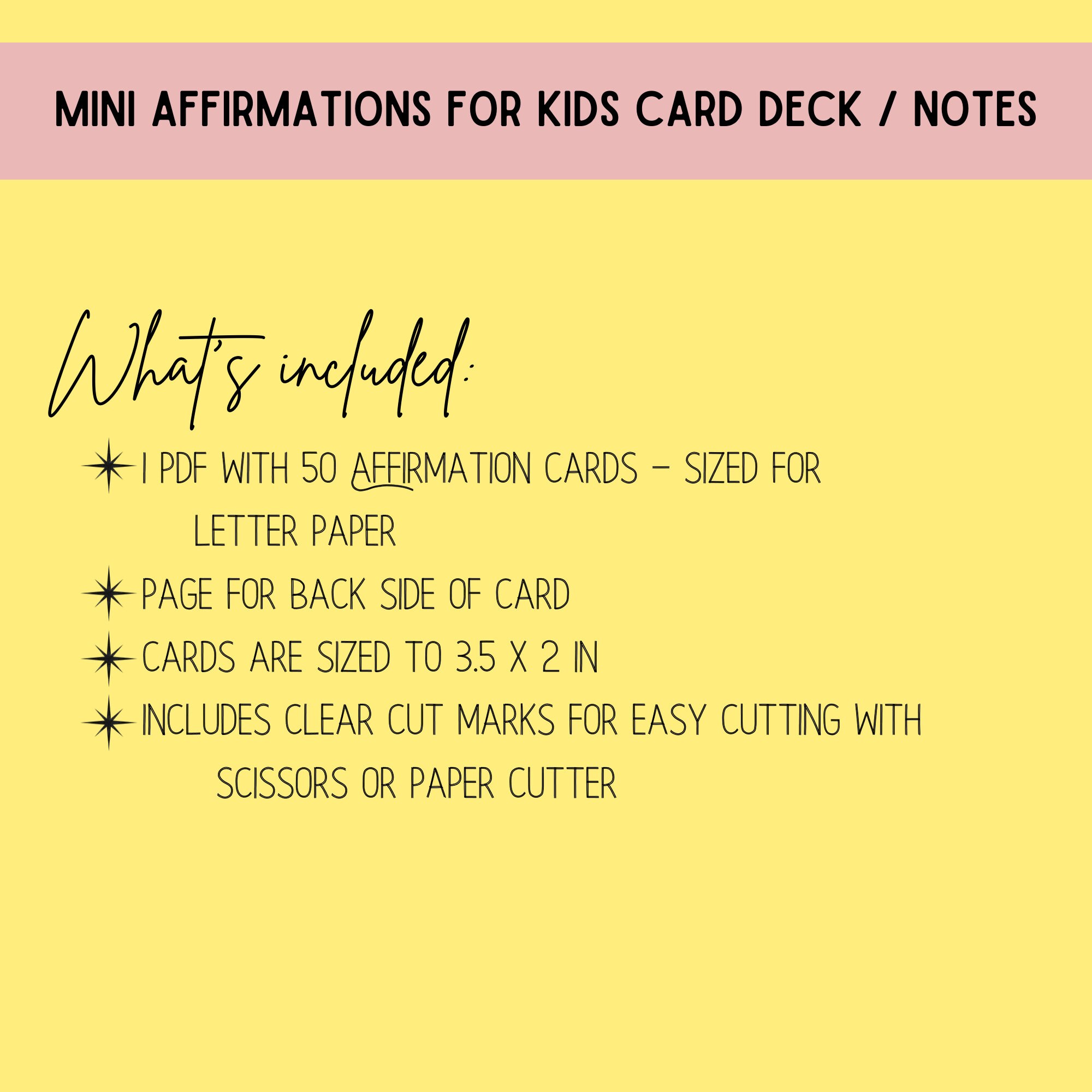 50 Mini Affirmations for Kids Card Deck in BRIGHTS & BOLD Lunch Box ...