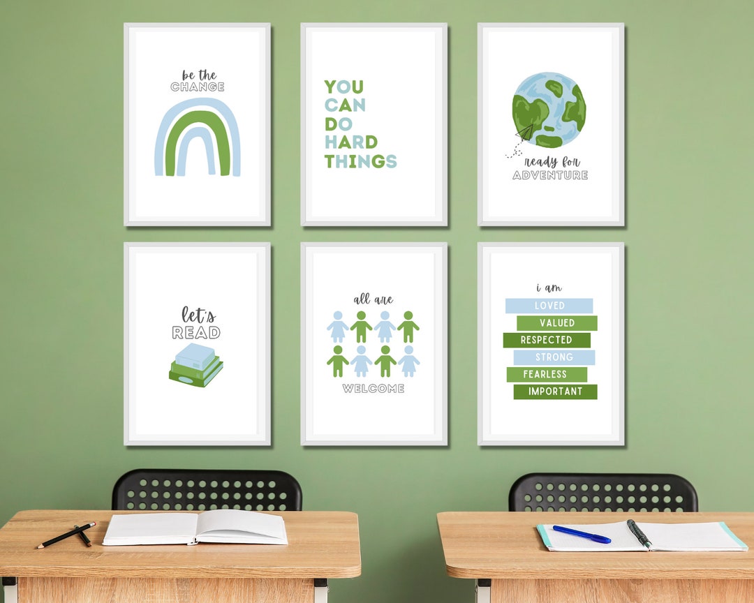 Encouraging Classroom Printable Posters Ready for Adventure, I Am Loved ...
