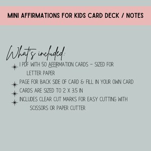50 Mini Affirmations for Kids Card Deck in Butterflies Kid's Lunch Box ...