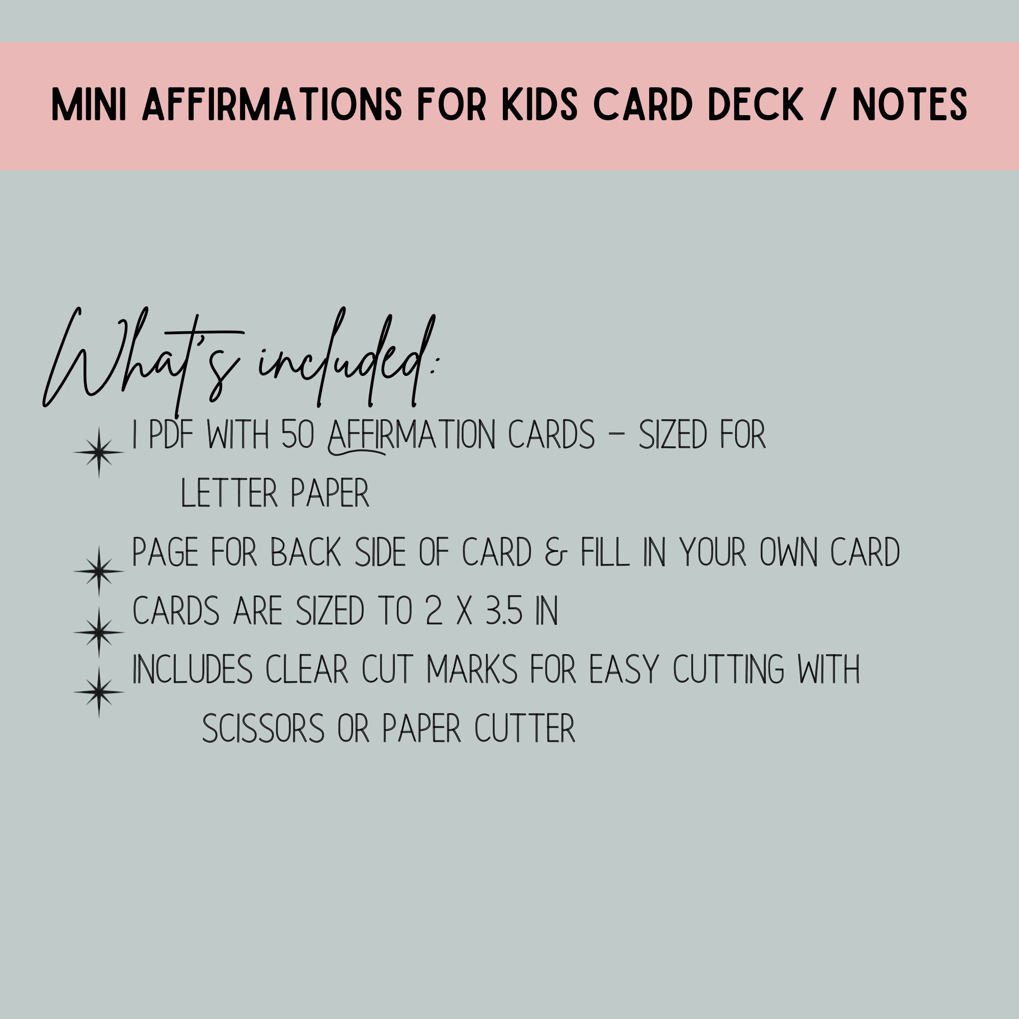50 Mini Affirmations for Kids Card Deck in Butterflies Kid's Lunch Box ...
