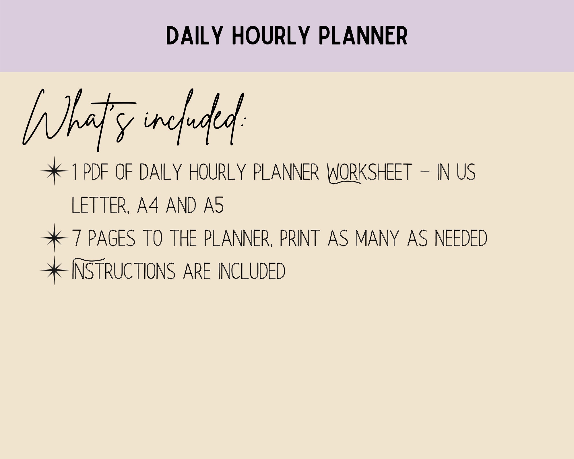 Daily Hourly Planner Printable Instant Download Hourly Spread, Time ...