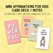 50 Mini Affirmations for Kids Card Deck in BRIGHTS & BOLD Lunch Box ...