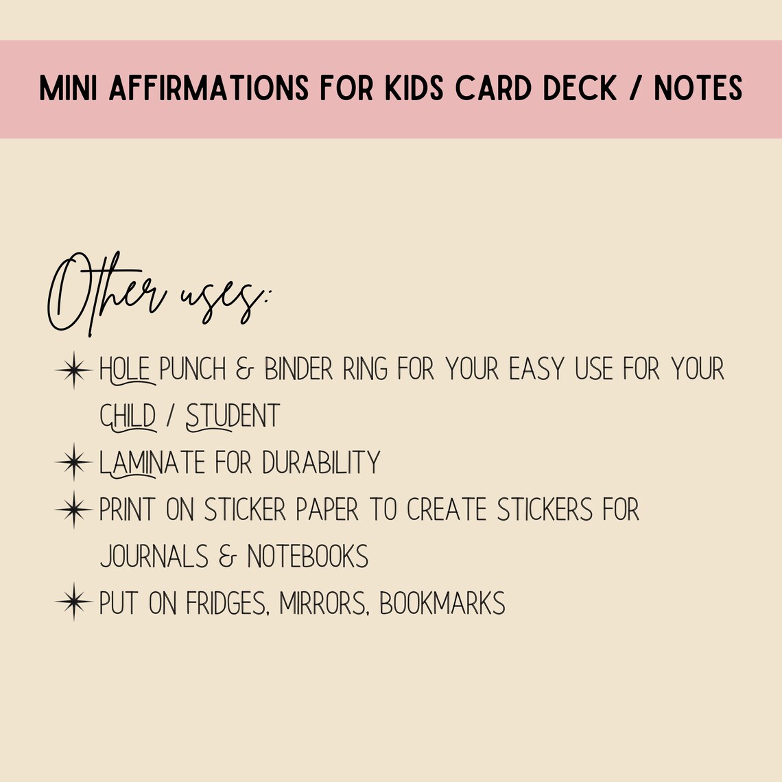 50 Mini Affirmations for Kids Card Deck in BOHO RAINBOW Lunch Box Notes ...