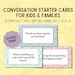 40 Conversation Starter for Kids & Families Card Deck Growth Mindset ...