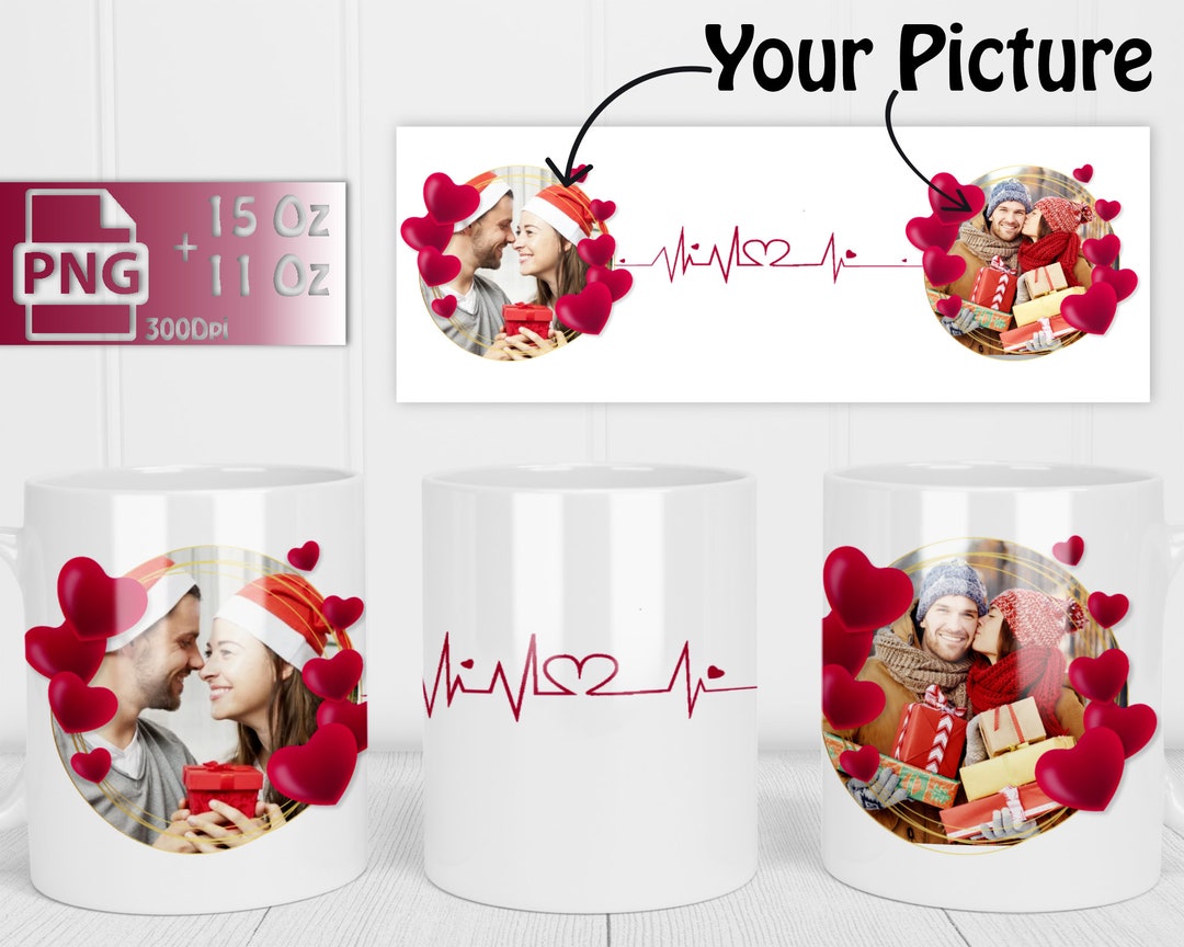 Love Photo Frame Mug Picture Mug Template Photo Mug Sublimation Design ...
