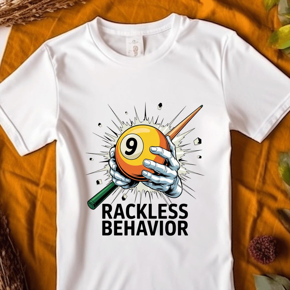 9 Ball Breaking Pool Cue Design | Rackless Behavior Art, Pool Lover ...