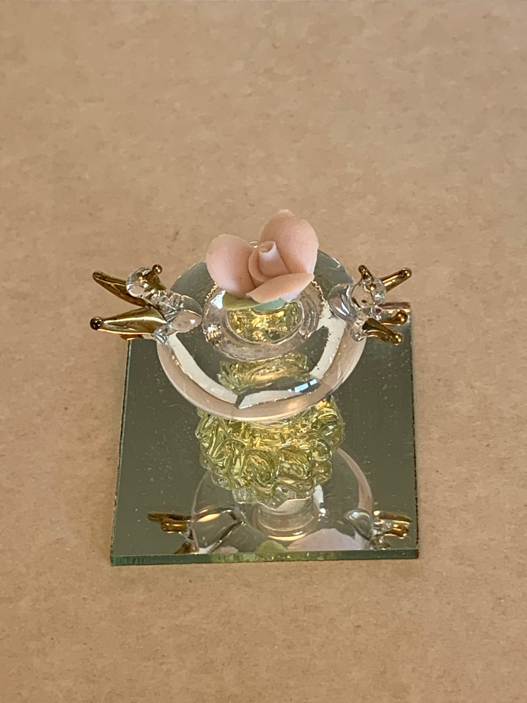 Crystal Bird Bath Figurine - Etsy