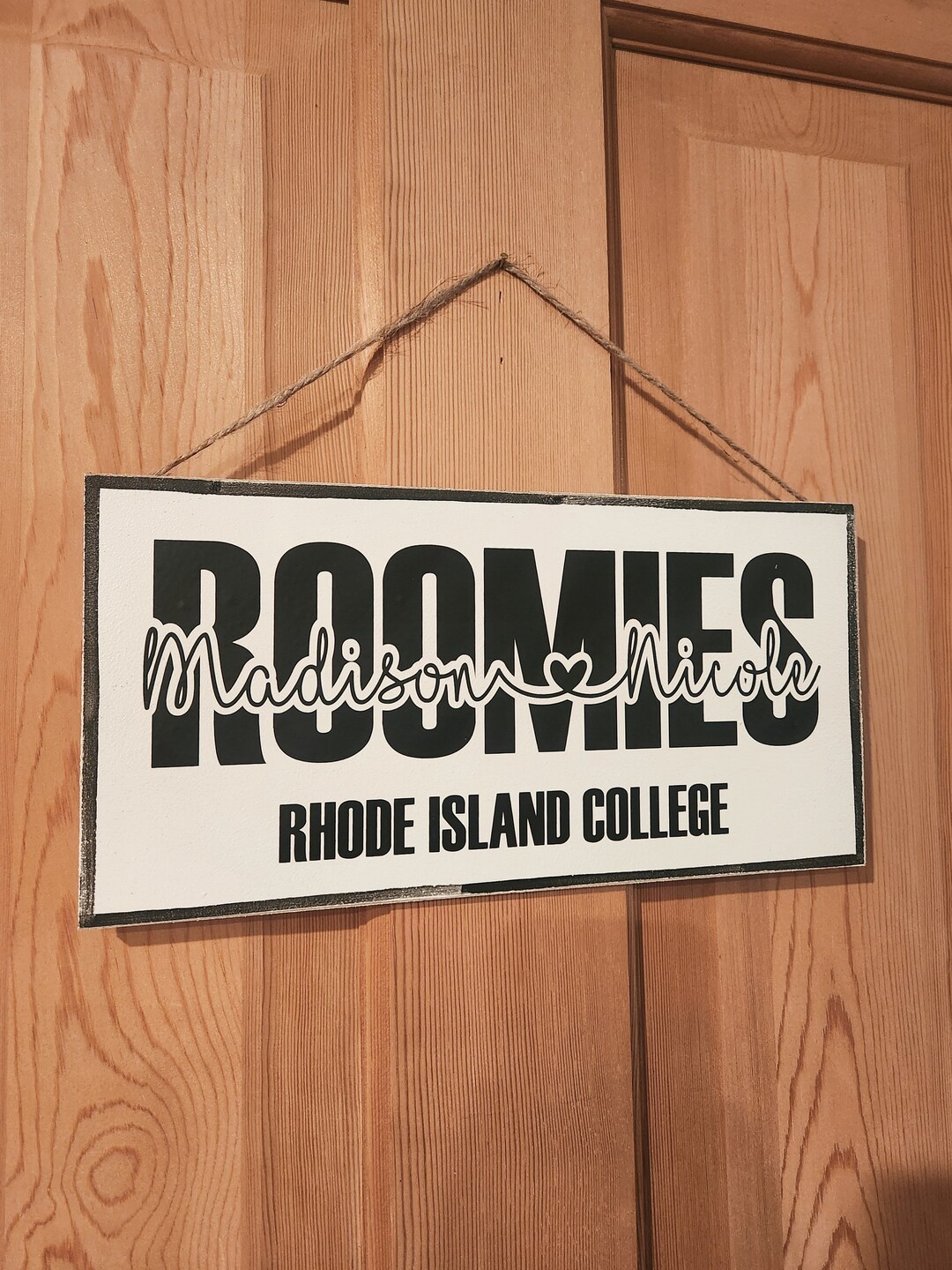 NEW College Sign Roomies College Sign Dorm Sign Personalized College ...