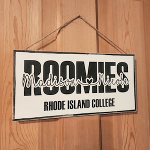 NEW College Sign Roomies College Sign Dorm Sign Personalized College ...