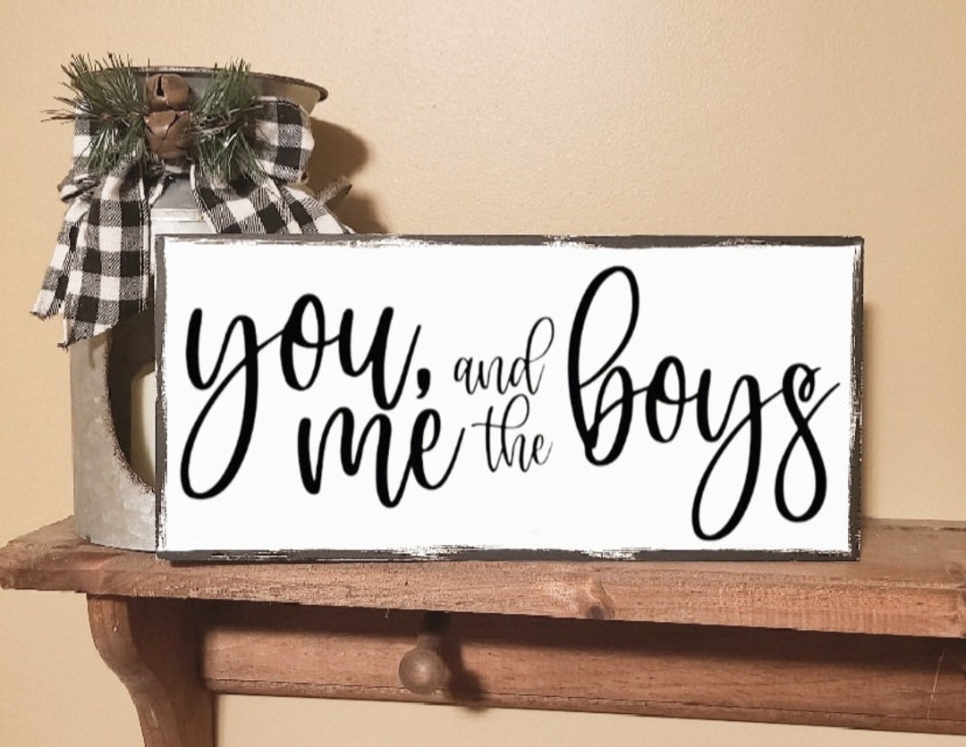Christmas Gift, Boy Mom Wood Sign, Rustic Farmhouse Kitchen Decor (5 ...