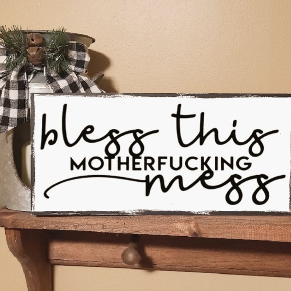 Bless This Mess Sign - Etsy