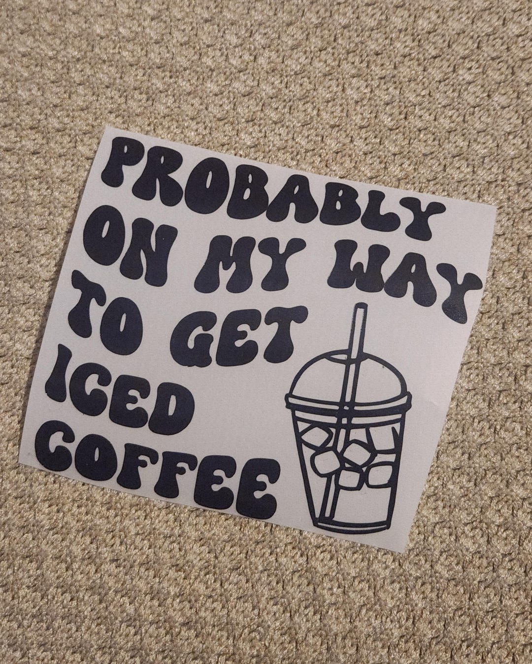 Iced Coffee Vinyl Decal, Funny Mom Car Accessory (4 Inch) - Etsy