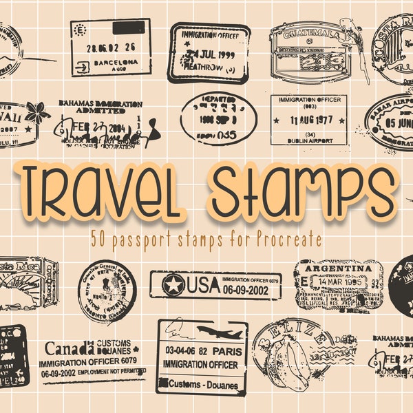 Passport Stamps - Etsy