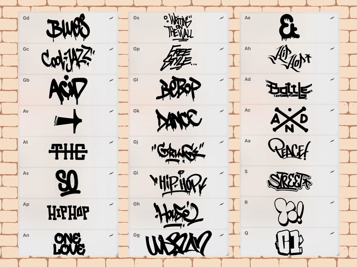 Graffi Stamp Procreate, Street Art Stamps, Procreate Stamps Set ...