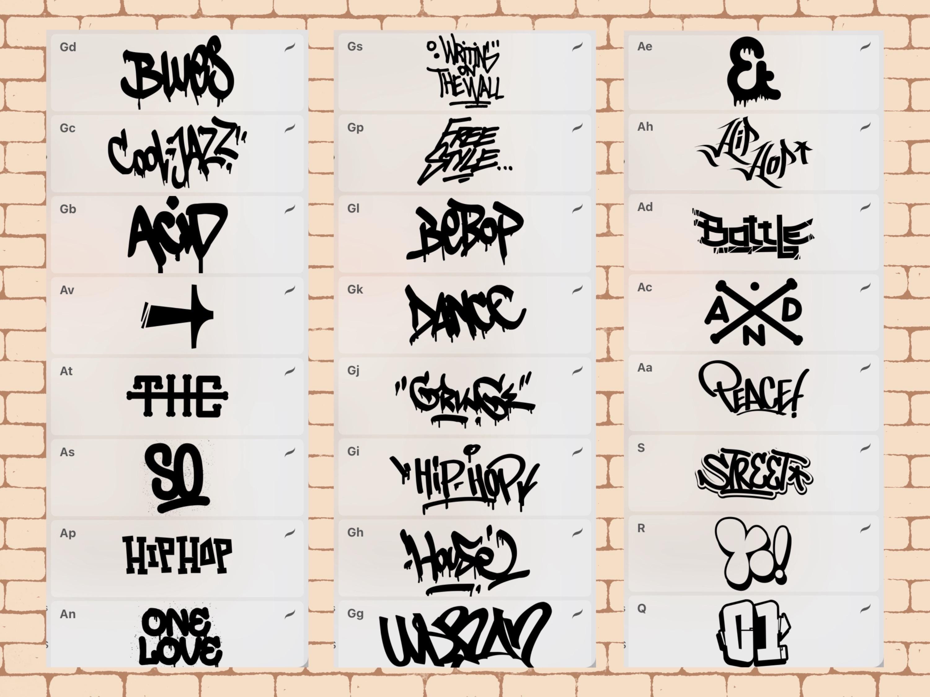 Graffi Stamp Procreate, Street Art Stamps, Procreate Stamps Set ...