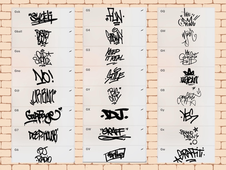 Graffi Stamp Procreate, Street Art Stamps, Procreate Stamps Set ...