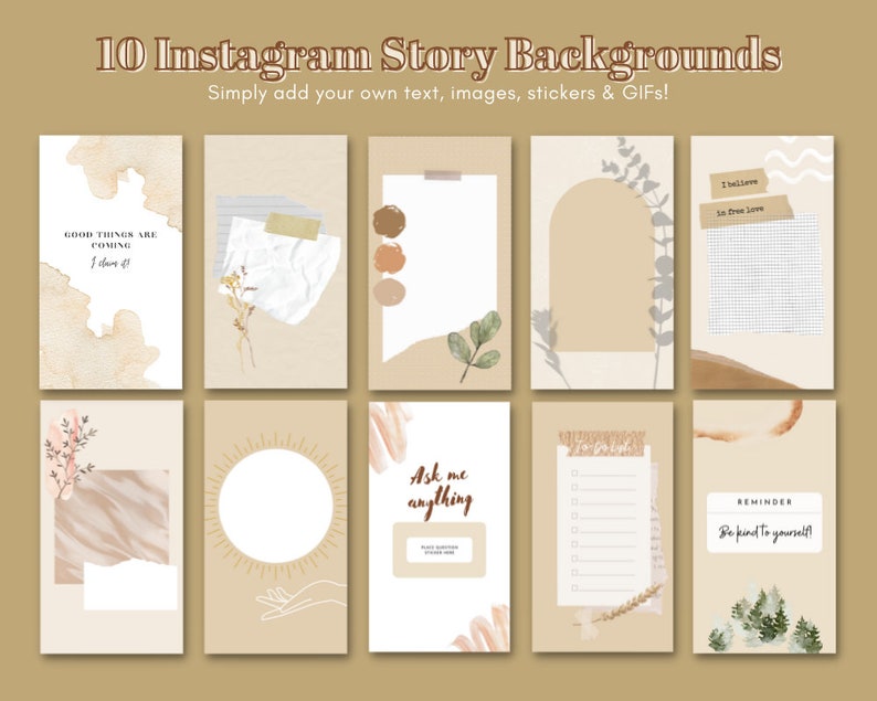 10 Instagram Story Backgrounds CALM Vintageinstagram - Etsy