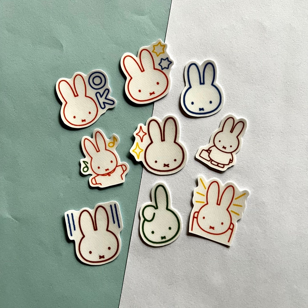 MIFFY STICKERS, Super Cute Bunny Sticker Pack/sheet/set, Waterproof Matte & Laminated - Etsy