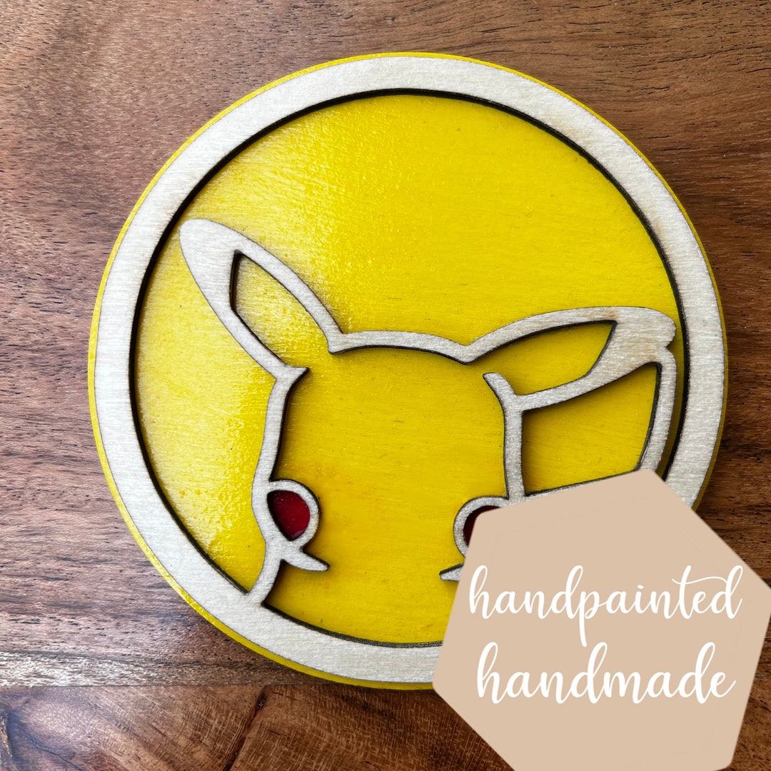 Pikachu Pokémon Coaster Unique Geek Decoration, Birthday Gift, Home ...