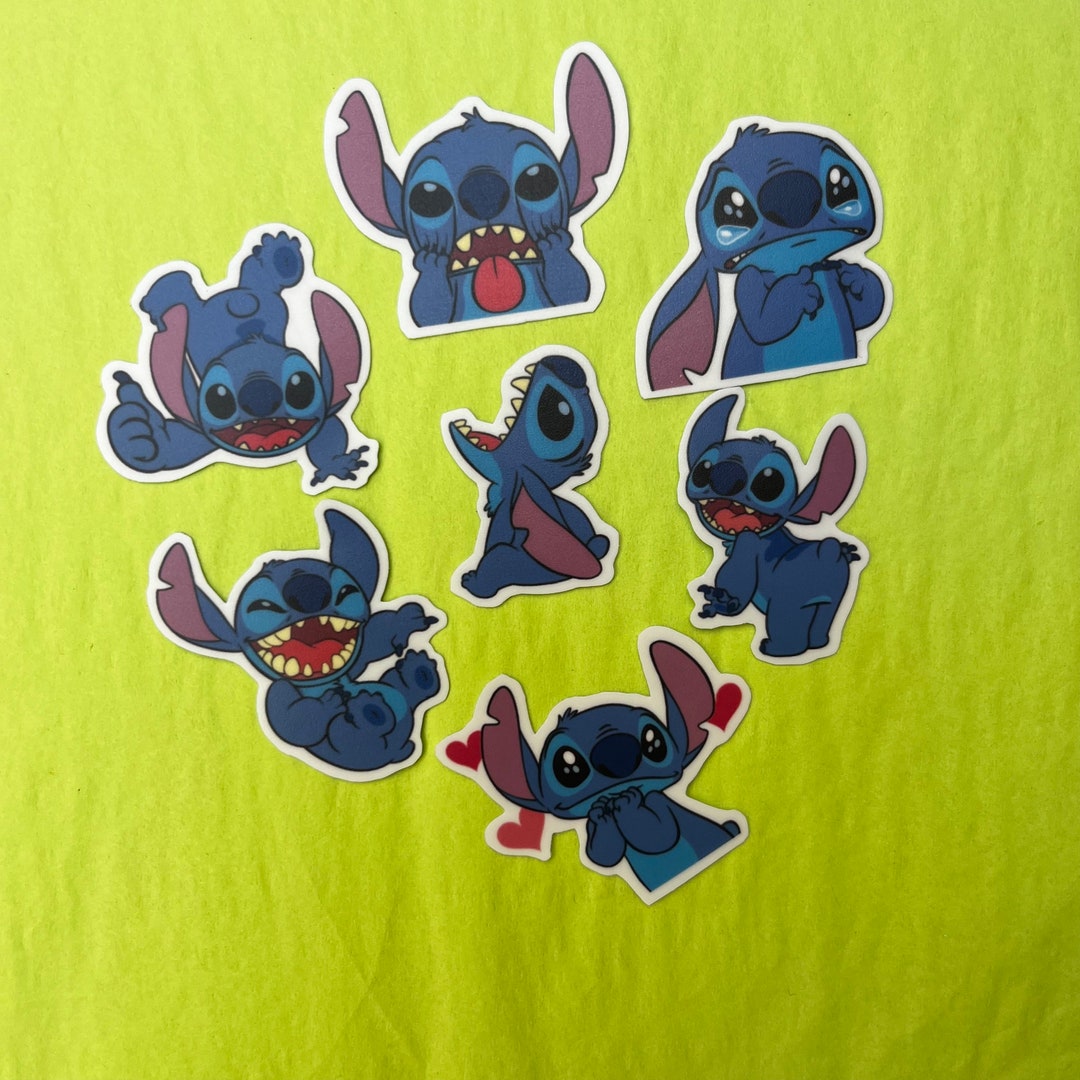 Stitch Sticker Set Cute Waterproof Stitch Sticker Pack for Waterbottle ...
