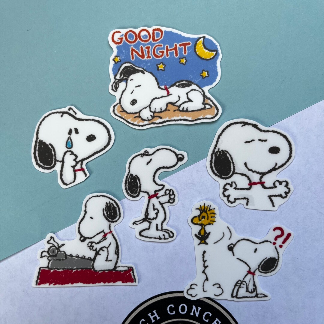 Snoopy & Friend Sticker Set Snoopy Matte Stickers Ft Charlie Brown ...