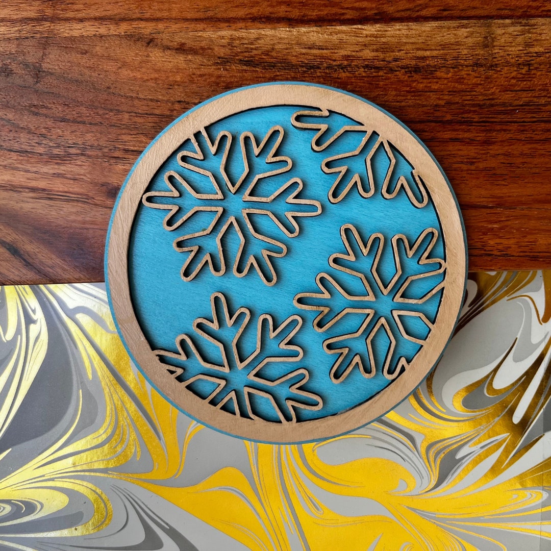 Winter Snowflake Coaster Winter Wedding Coaster, Snowflake Ornament for ...