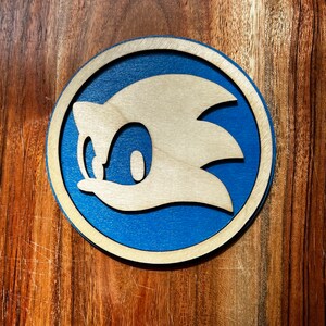 Sonic, Tail, Amy and Knuckles Wooden Coaster Set Home Decor ...