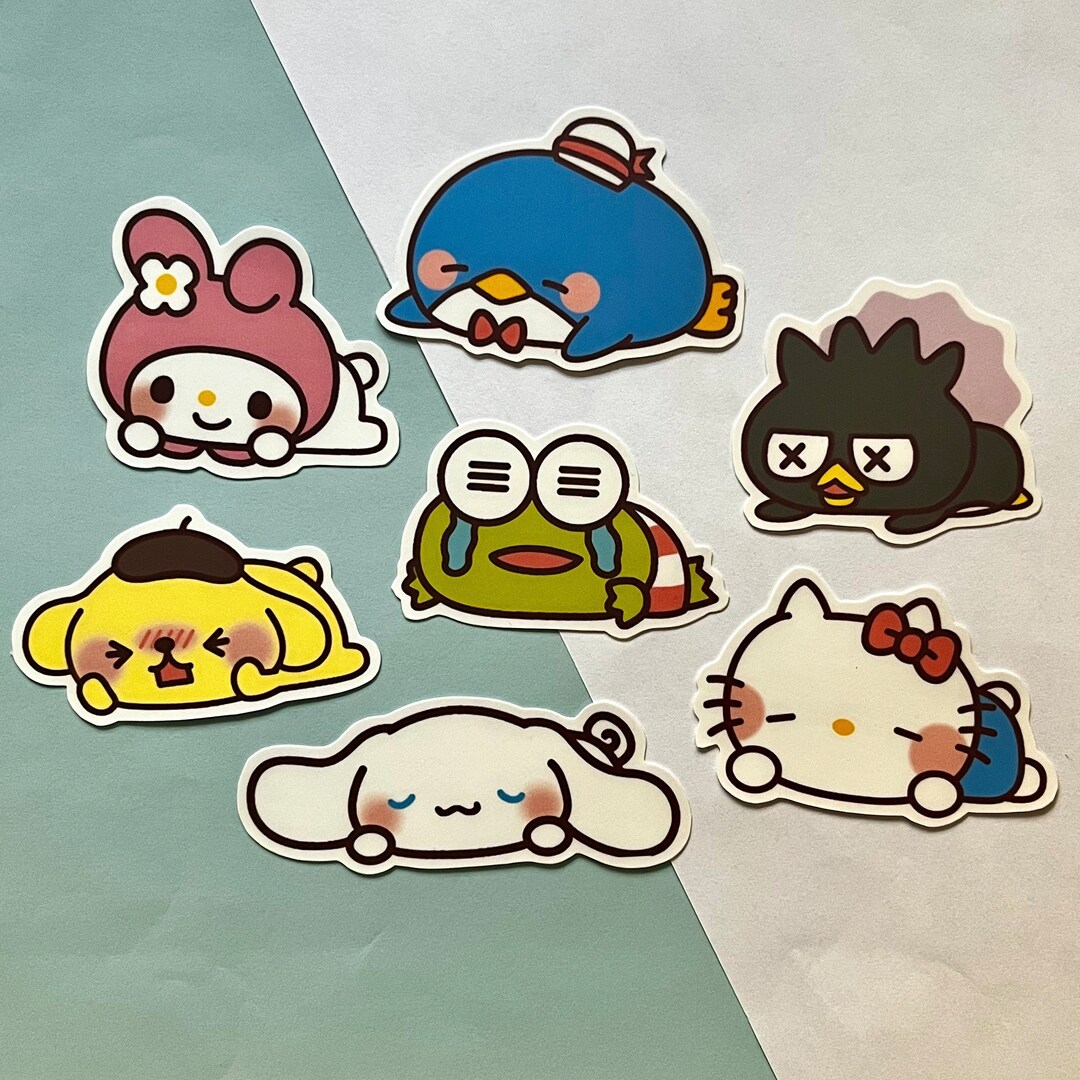 Sleeping Sanrio Sticker Hello Kitty and Friend Sticker, Cute Kawaii ...