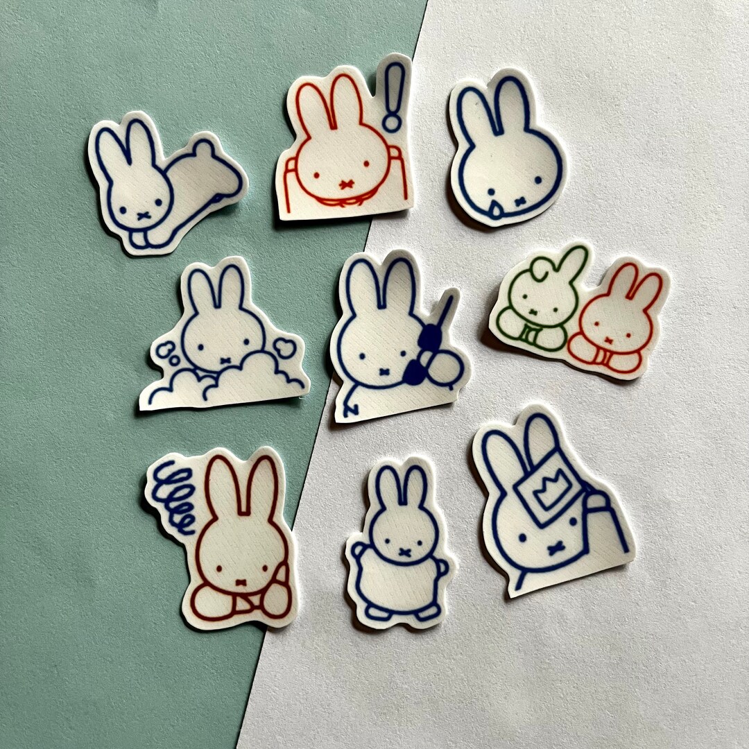 MIFFY STICKERS, Super Cute Bunny Sticker Pack/sheet/set, Waterproof ...