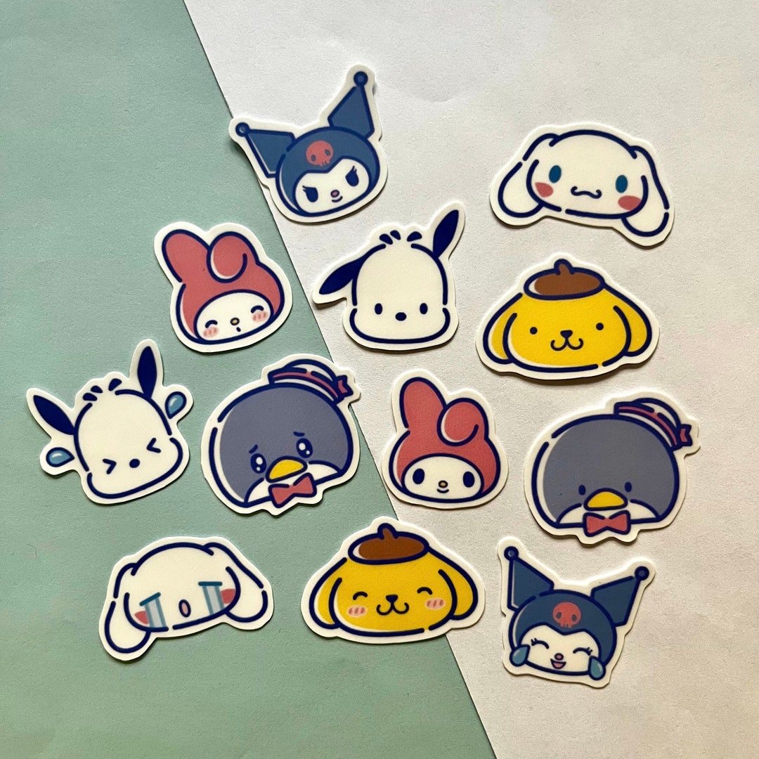 Sanrio Sticker Flakes Hello Kitty, Cinnamoroll, Pochaco Sticker, Cute ...