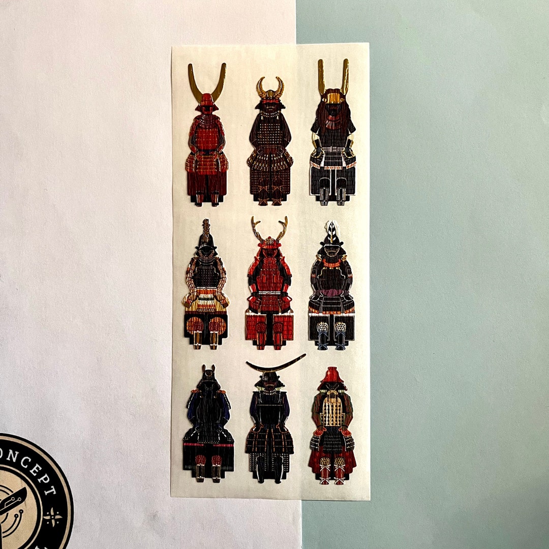 LIMITED EDITION Japanese Samurai Sticker Sheet, Japanese Samurai Art ...