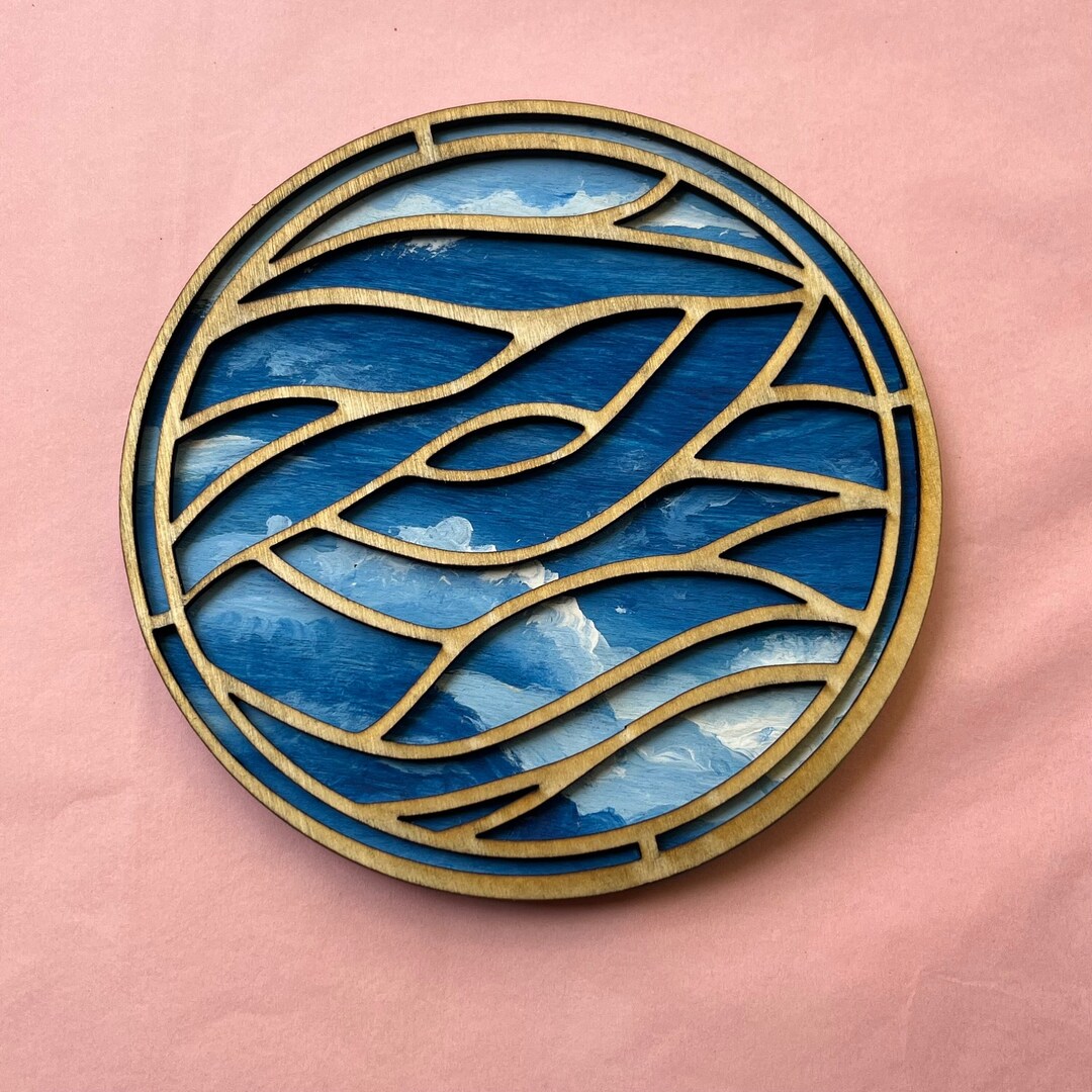 Japanese Art Coasters Japanese Fish Scale Ocean Art Coaster for Tea ...