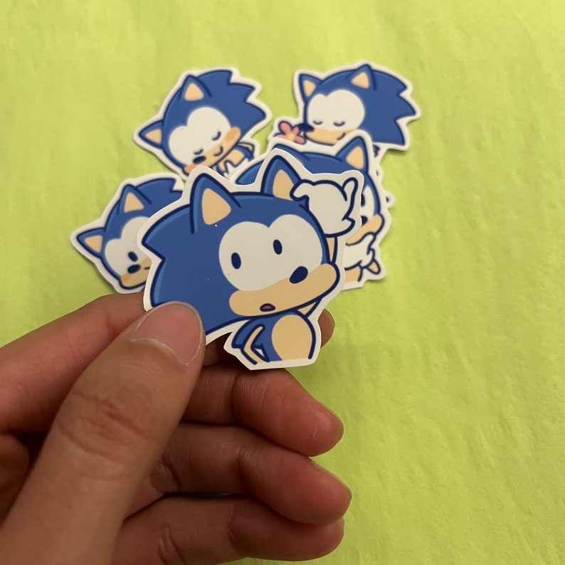 Sonic the Hedgehog Sticker Pack Kids Blue Hedgehog Skateboard - Etsy