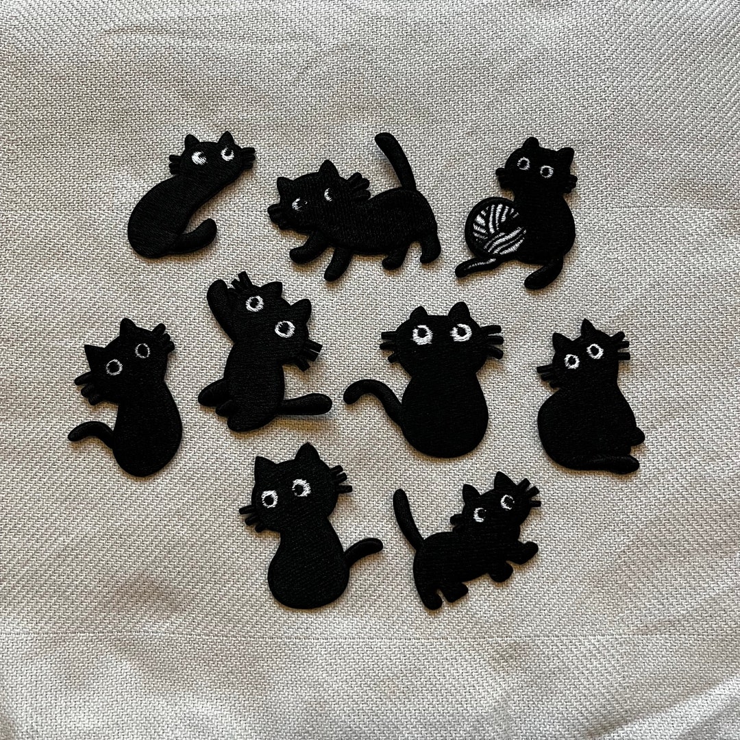 Black Cat Patch Iron on Patch, Kikis Delivery Service, Studio Ghibli ...