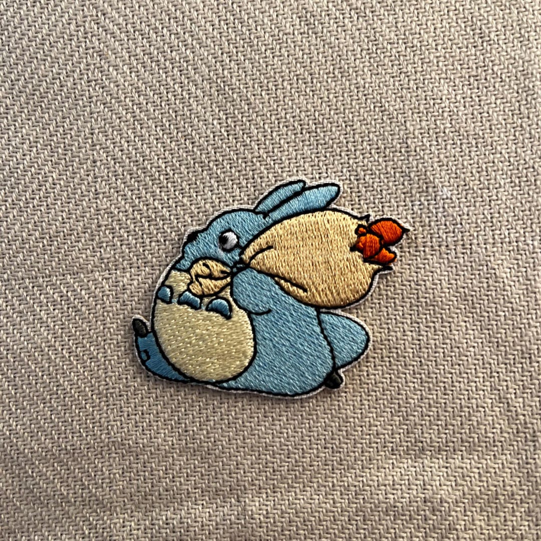 My Neighbor Totoro Iron on Patch, Handmade Embroidered Ghibli Patch for ...