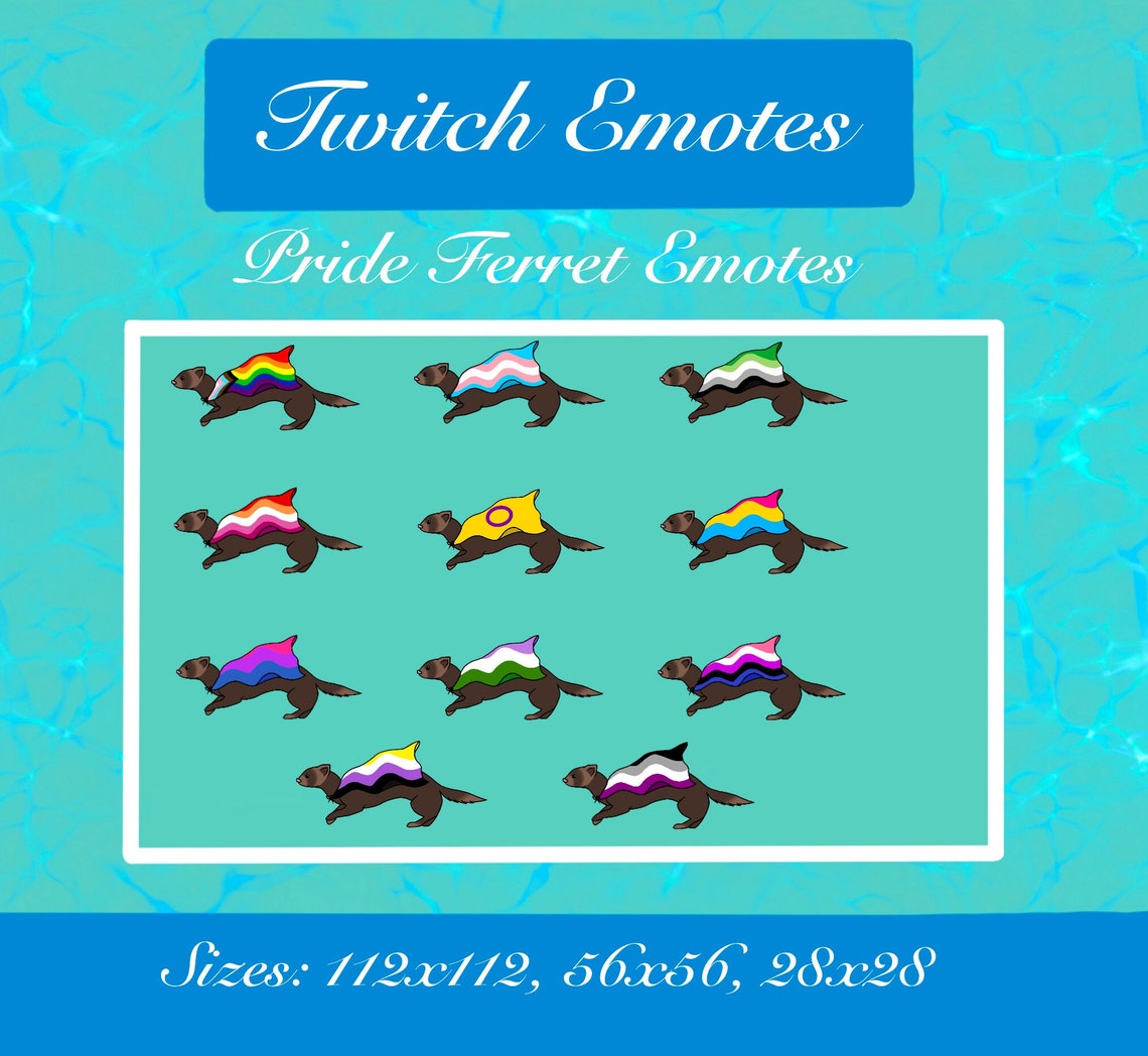 Pride Ferret Emotes for Twitch/ Discord - Etsy