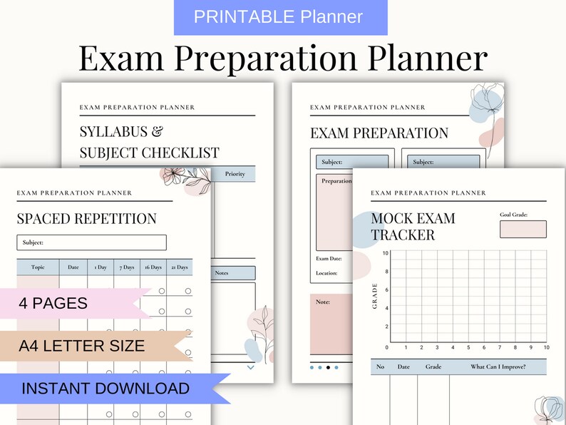 Exam Preparation Planner Printable Undated Student Planner Etsy exam-preparation-planner-printable-undated-student-planner-etsy