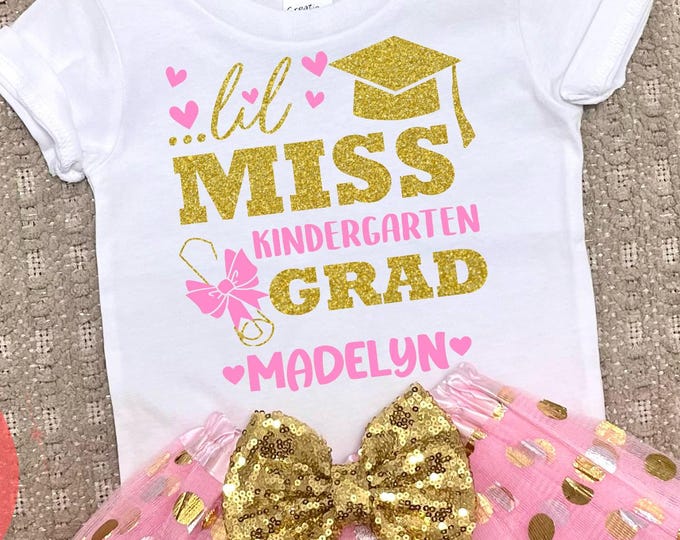 Lil Miss Kindergarten Grad Outfit | Girls Graduation | Kinder ...