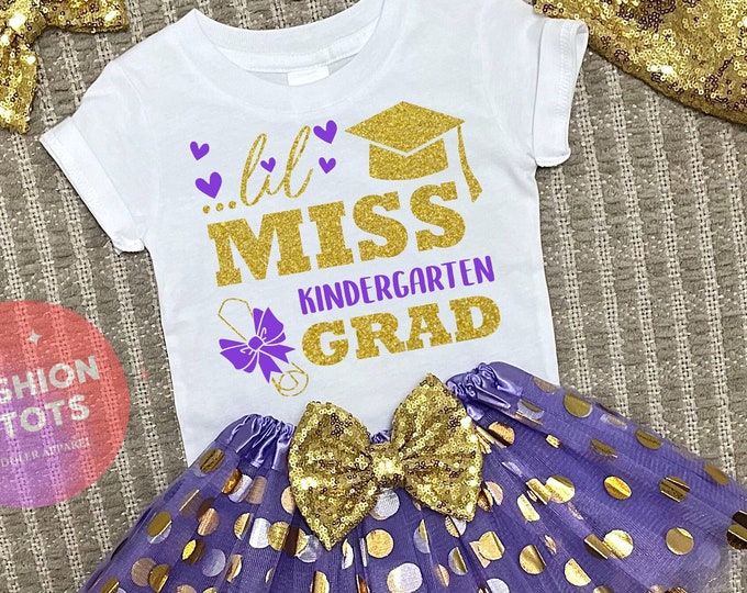 Lil Miss Kindergarten Grad Outfit | Girls Graduation | Kindergarten ...