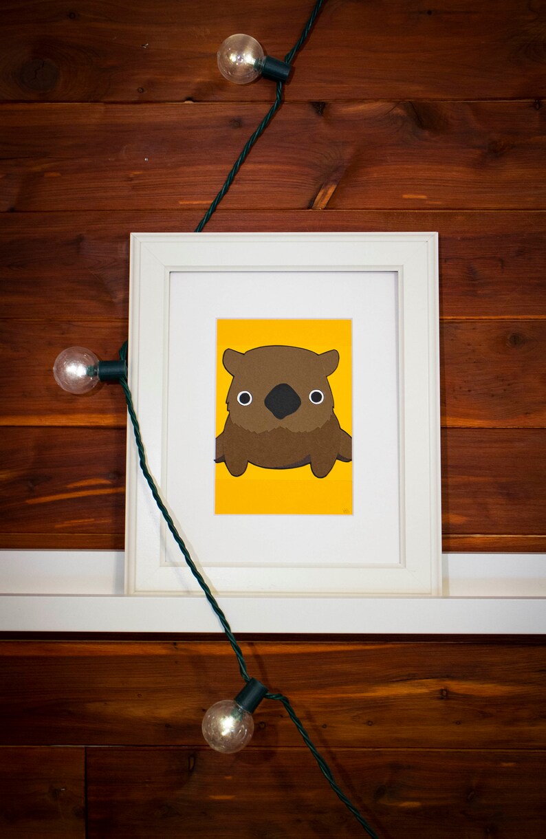 Original Wombat Hand-cut Paper Illustration | Etsy