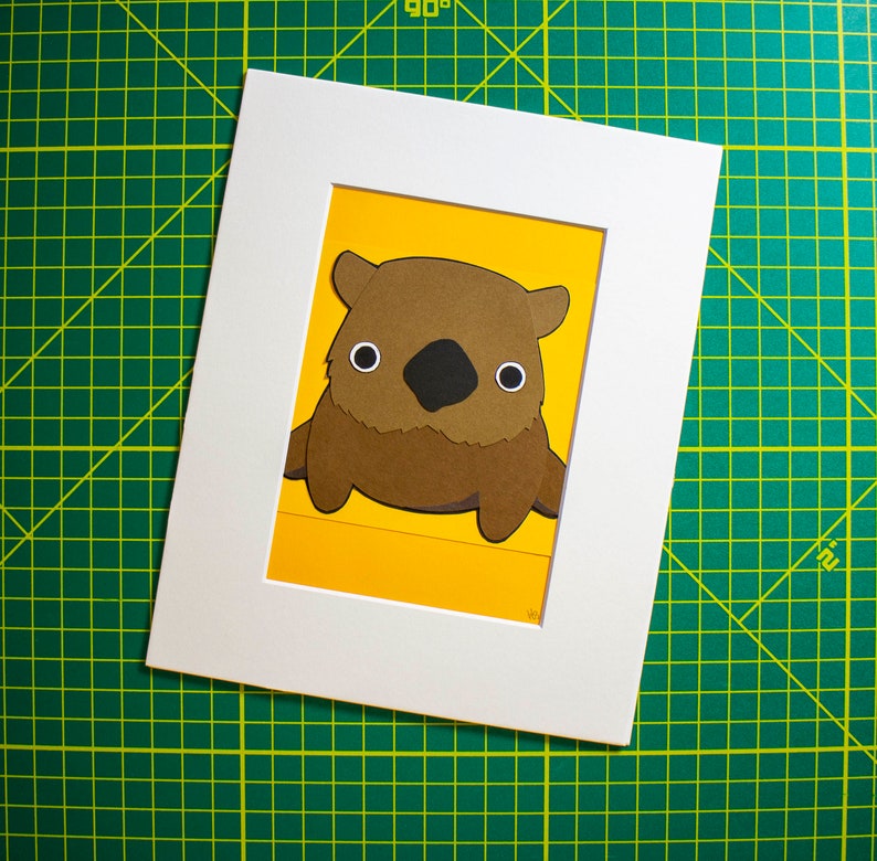 Original Wombat Hand-cut Paper Illustration - Etsy