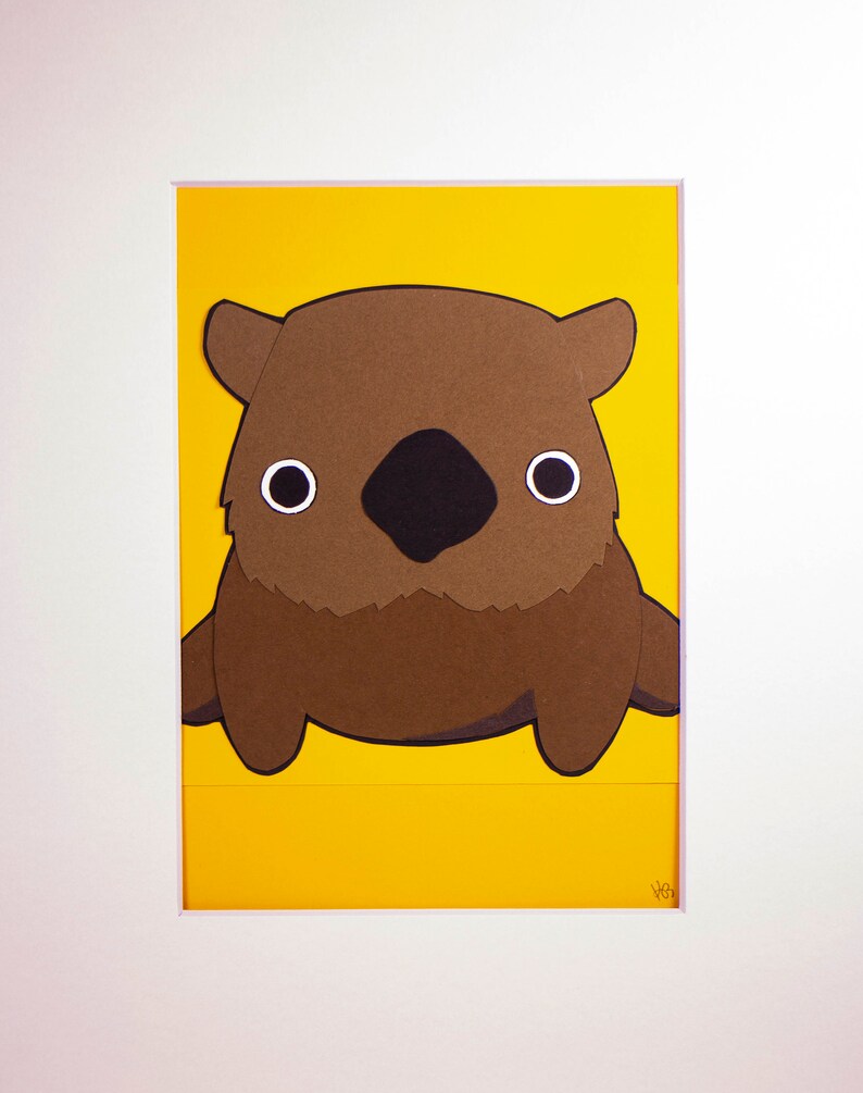 Original Wombat Hand-cut Paper Illustration - Etsy