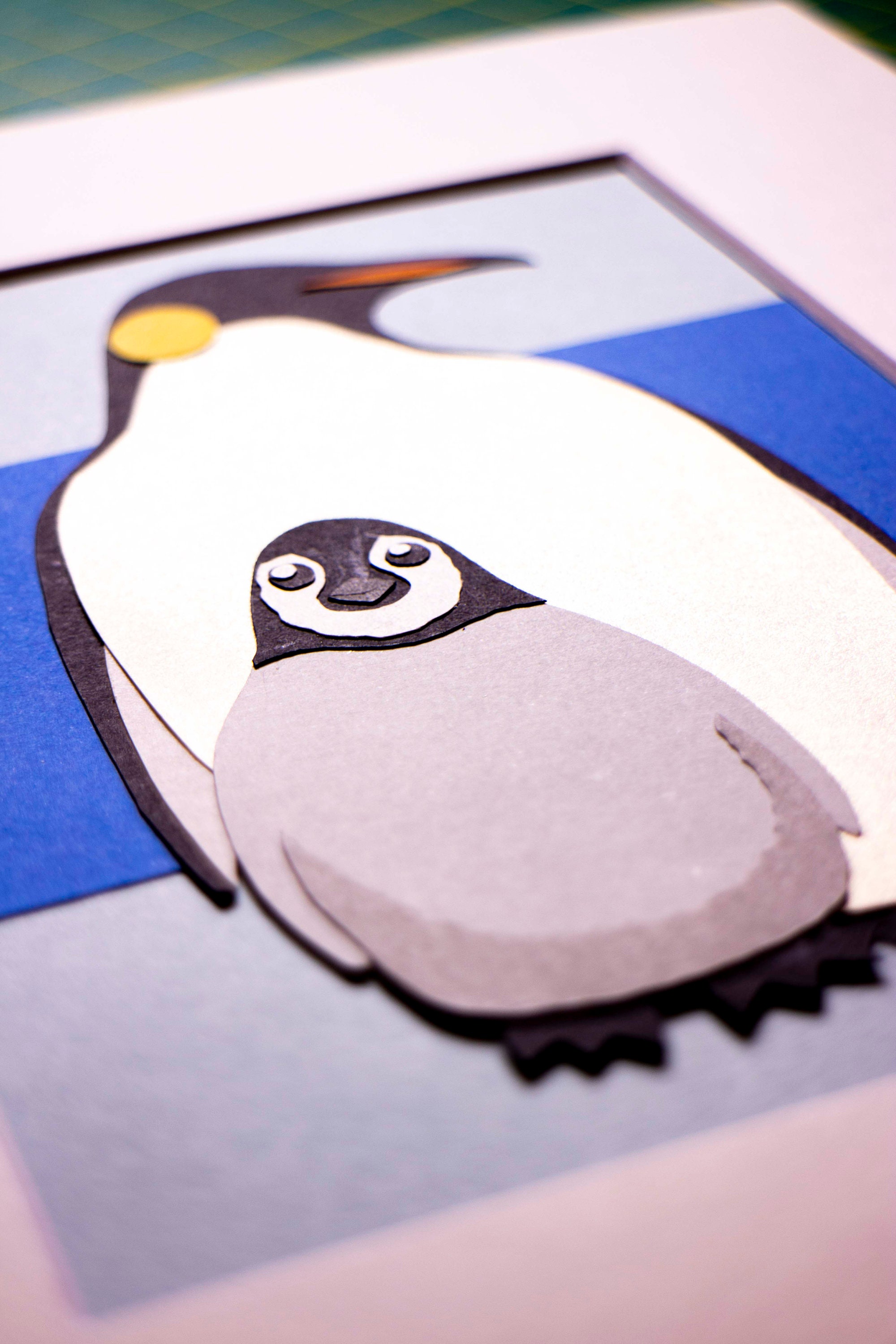 Original Emperor Penguin Hand-cut Paper Illustration - Etsy