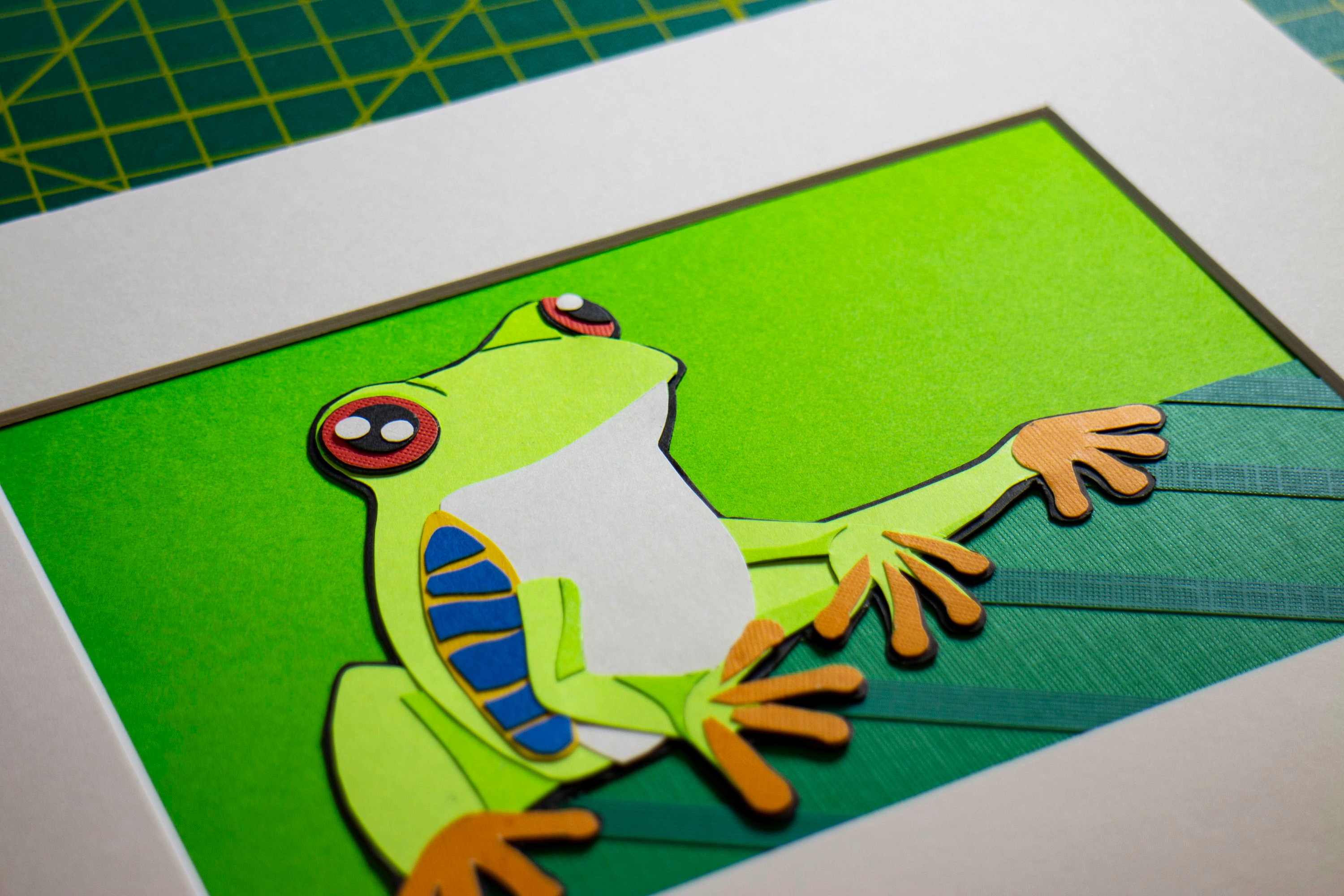 Original Red-eyed Tree Frog Hand-cut Paper Illustration - Etsy