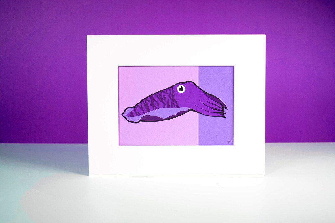 Original Cuttlefish Hand-cut Paper Illustration - Etsy