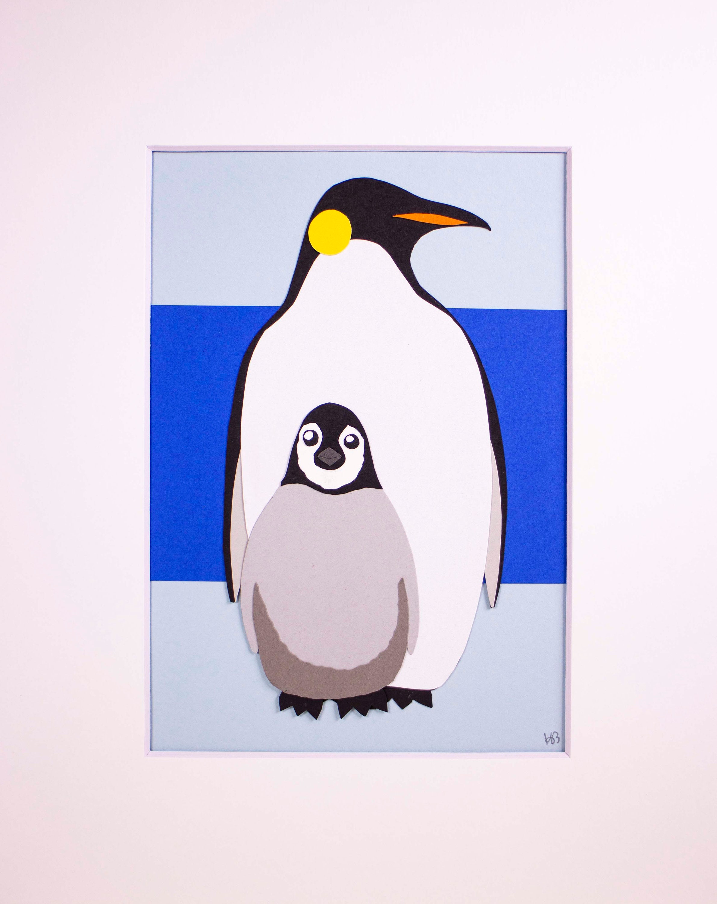 Original Emperor Penguin Hand-cut Paper Illustration - Etsy