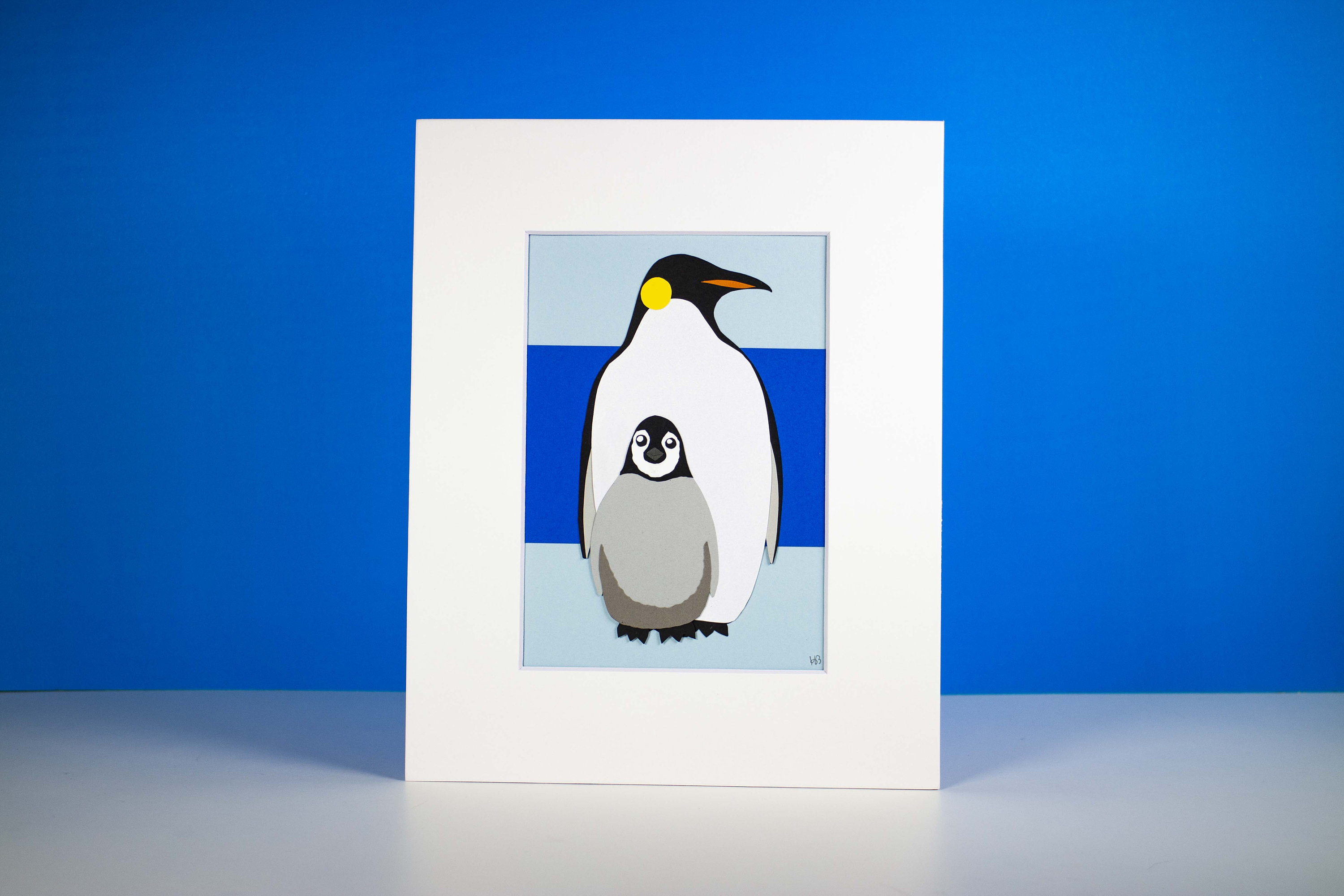 Original Emperor Penguin Hand-cut Paper Illustration - Etsy